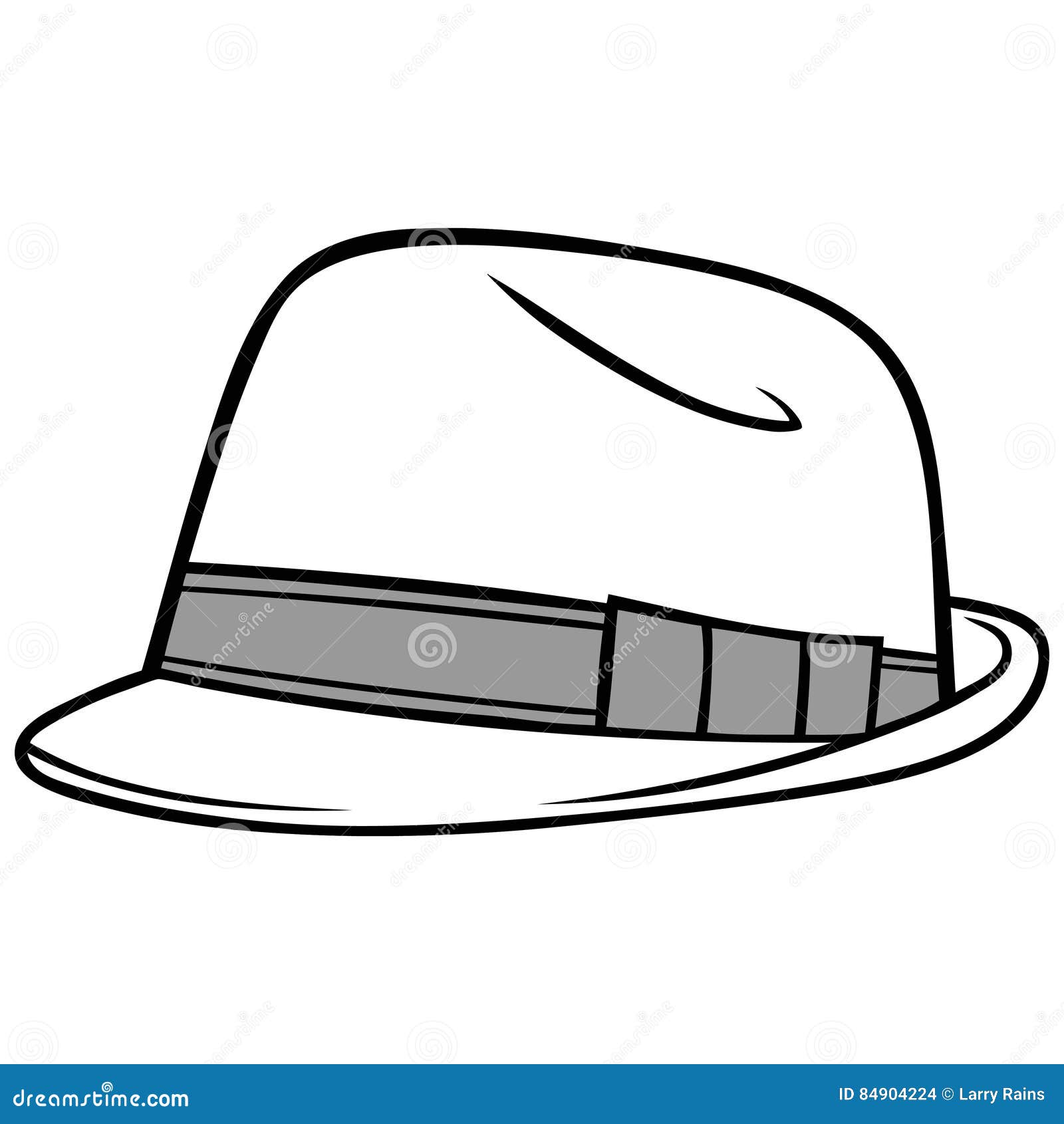 Fedora Hat Illustration stock vector. Illustration of icon - 84904224