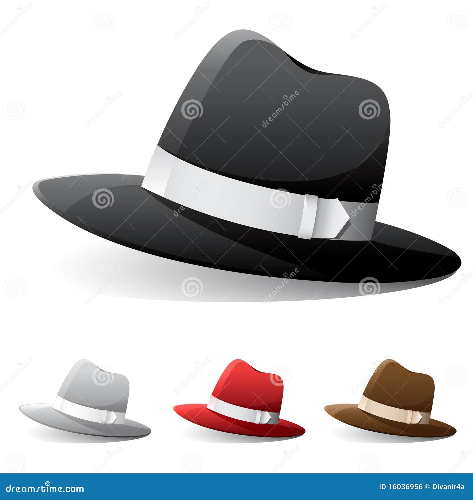 Fedora Hats stock vector. Illustration of human, icon - 16036956
