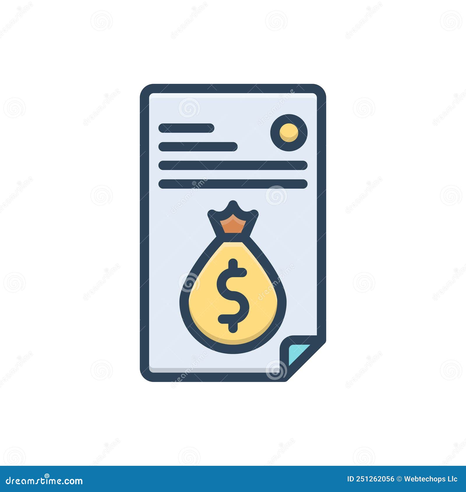 Color Illustration Icon for Fee, Payment and Emolument Stock ...