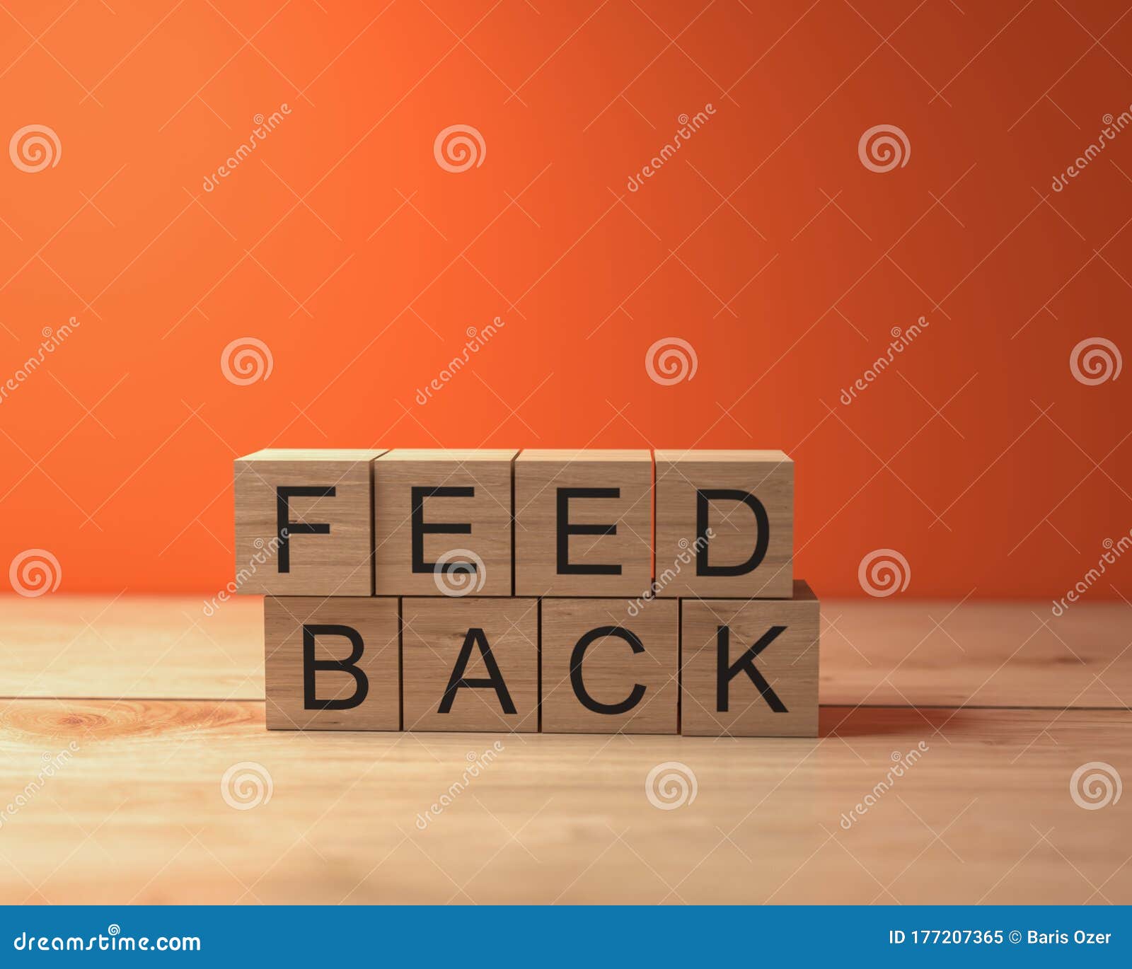 Feed Back Concept Focused Image Horizontal Composition with Copy Space ...