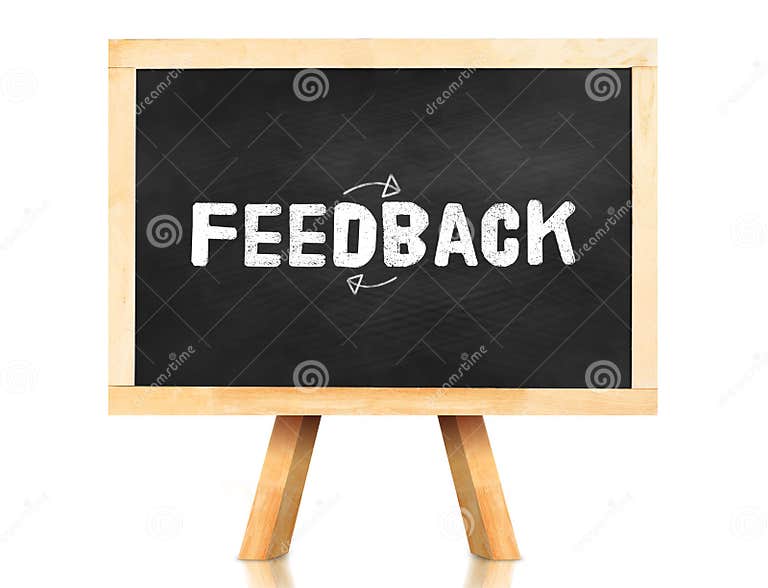 Feed Back Word on Blackboard at White Background Stock Photo - Image of ...