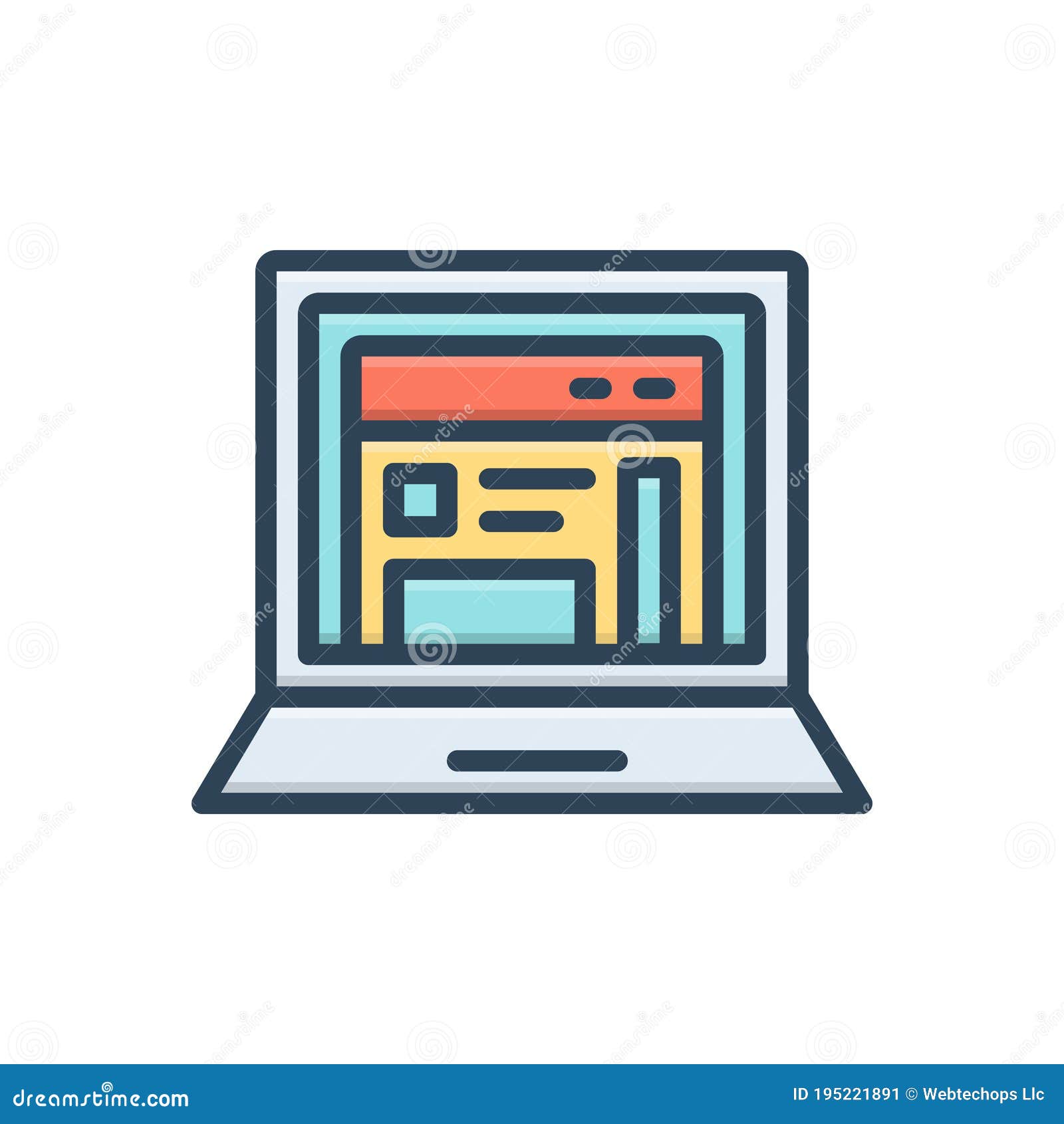 Color Illustration Icon for Feed, Web and Updates Stock Illustration ...