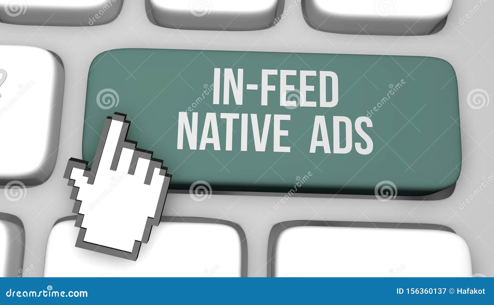 In-feed Native Ads Computer Button for Use on Internet Website Stock ...