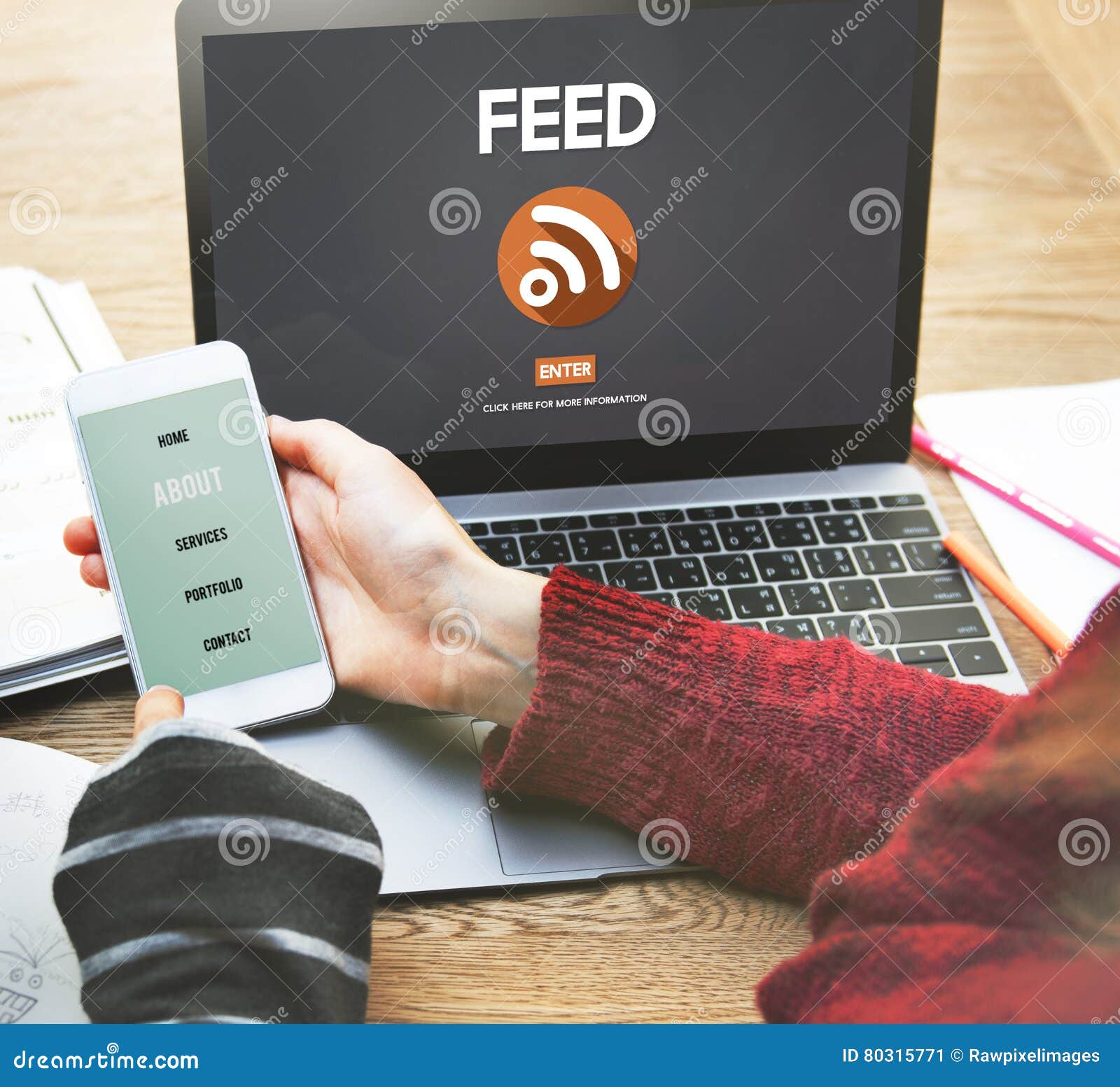 Feed RSS Internet Network Technology Web Concept Stock Image - Image of ...