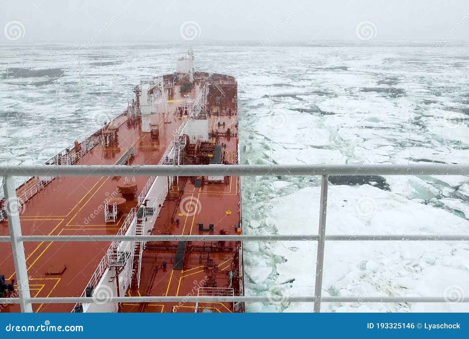 Feed of a Ship Sailing in the Arctic. Landscape of the Arctic Fr Stock ...