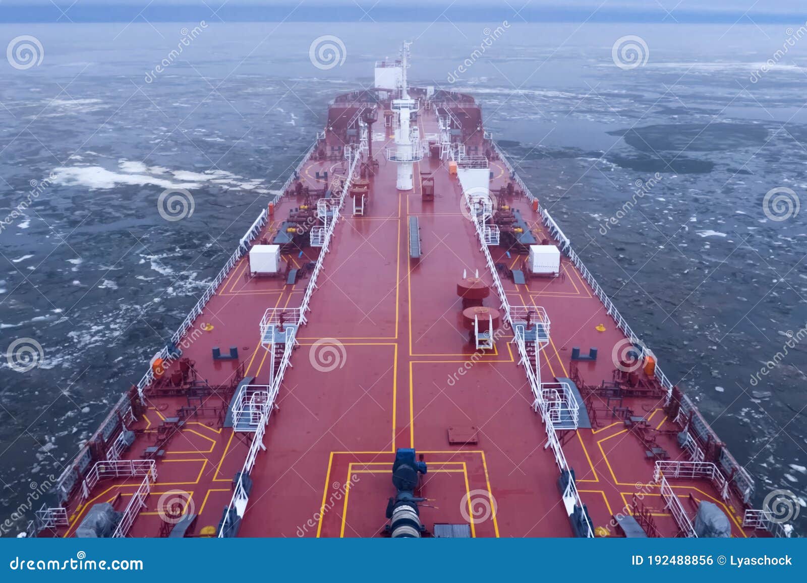 Feed of a Ship Sailing in the Arctic. Landscape of the Arctic Fr Stock ...