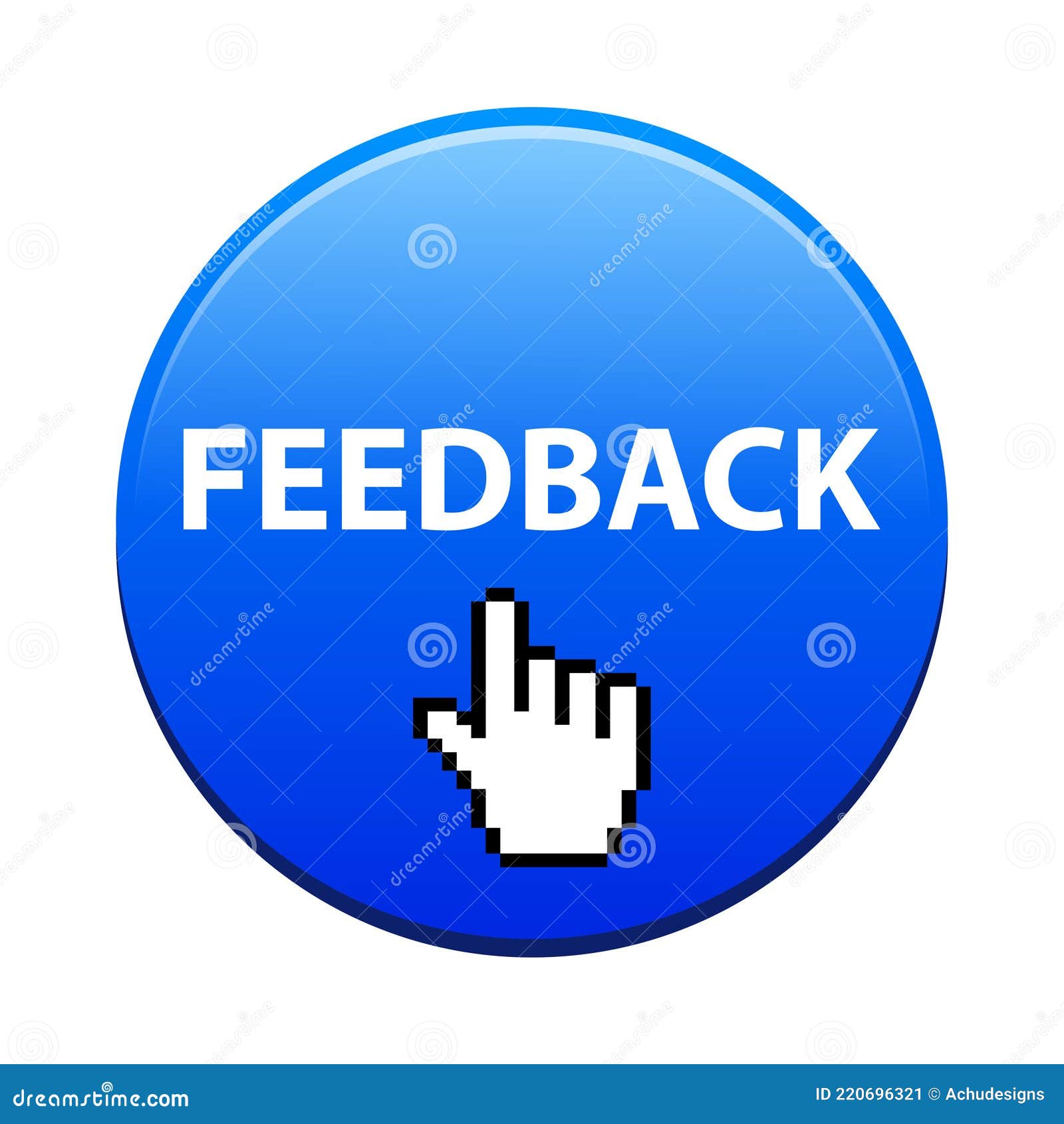 Feedback button stock vector. Illustration of company - 220696321