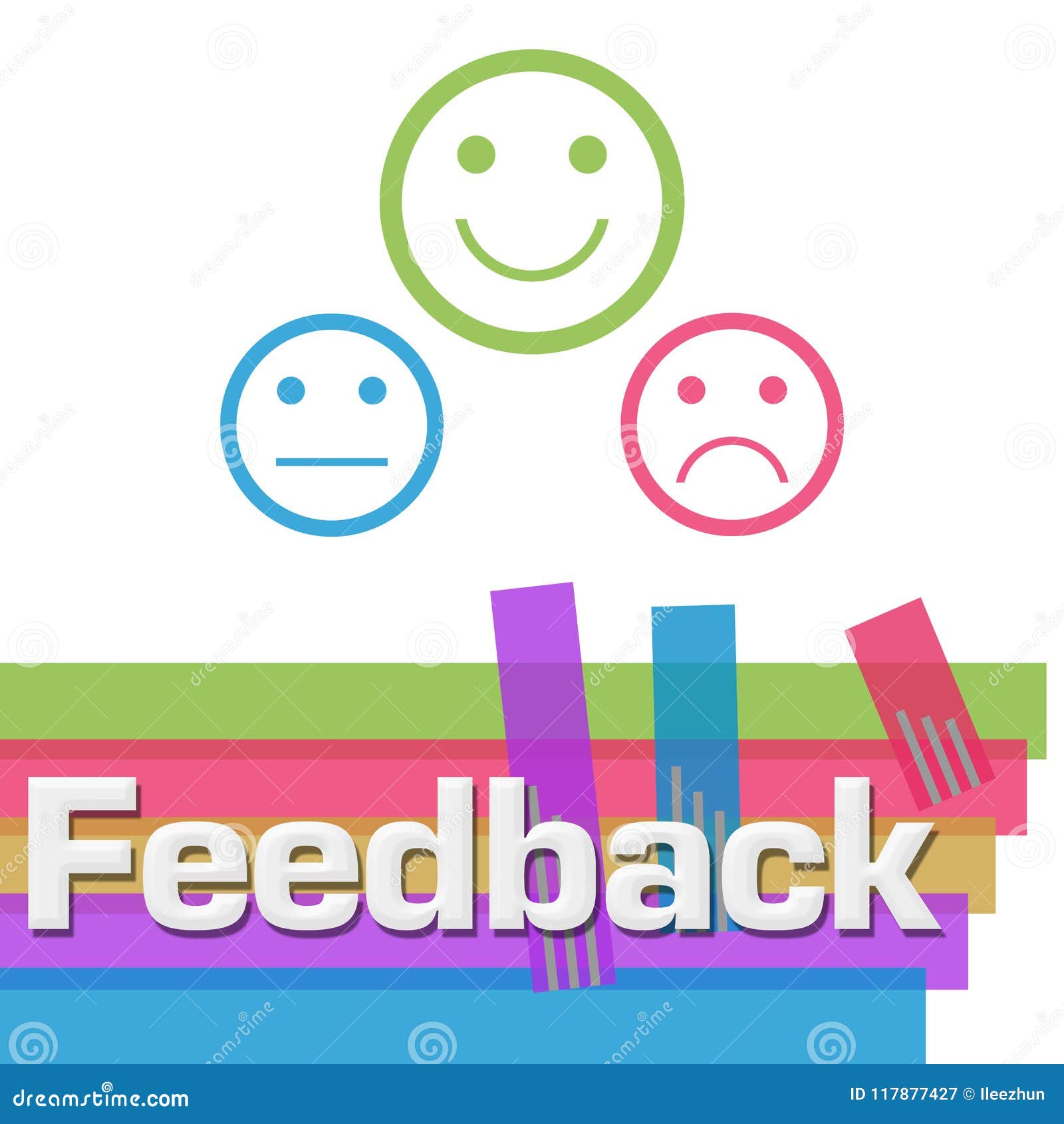 Feedback Abstract Colorful Stripes Square Stock Illustration ...