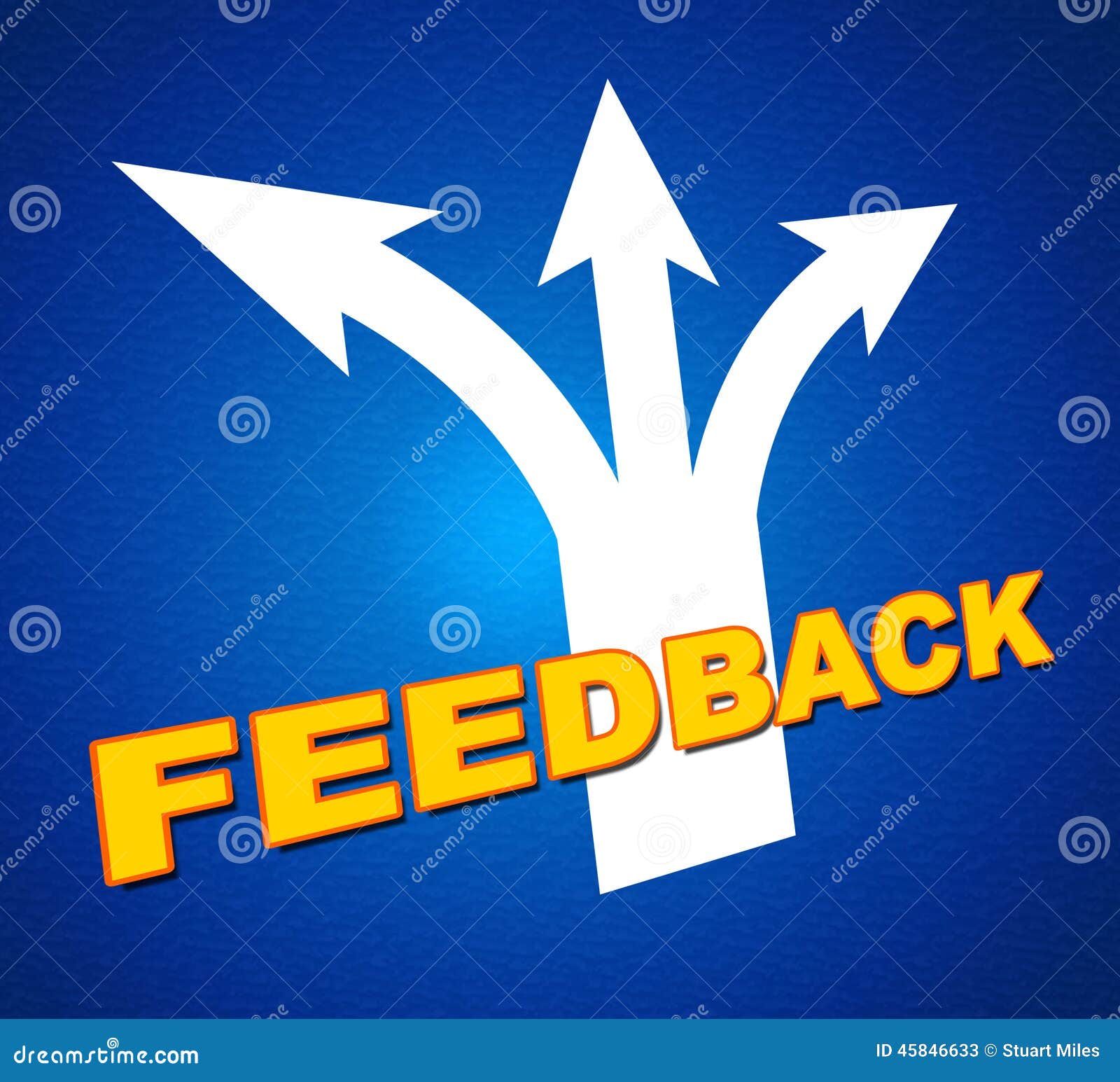 Feedback Arrows Shows Evaluate Reflection and Rating Stock Illustration ...
