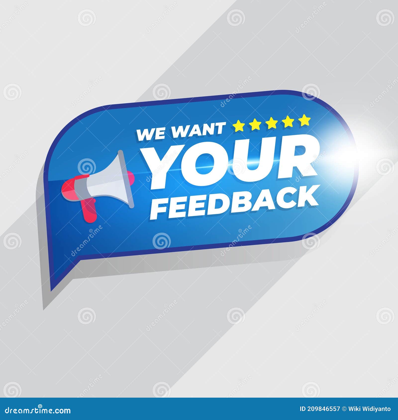 Feedback Banner Template. we Want Your Feedback Illustration. with ...