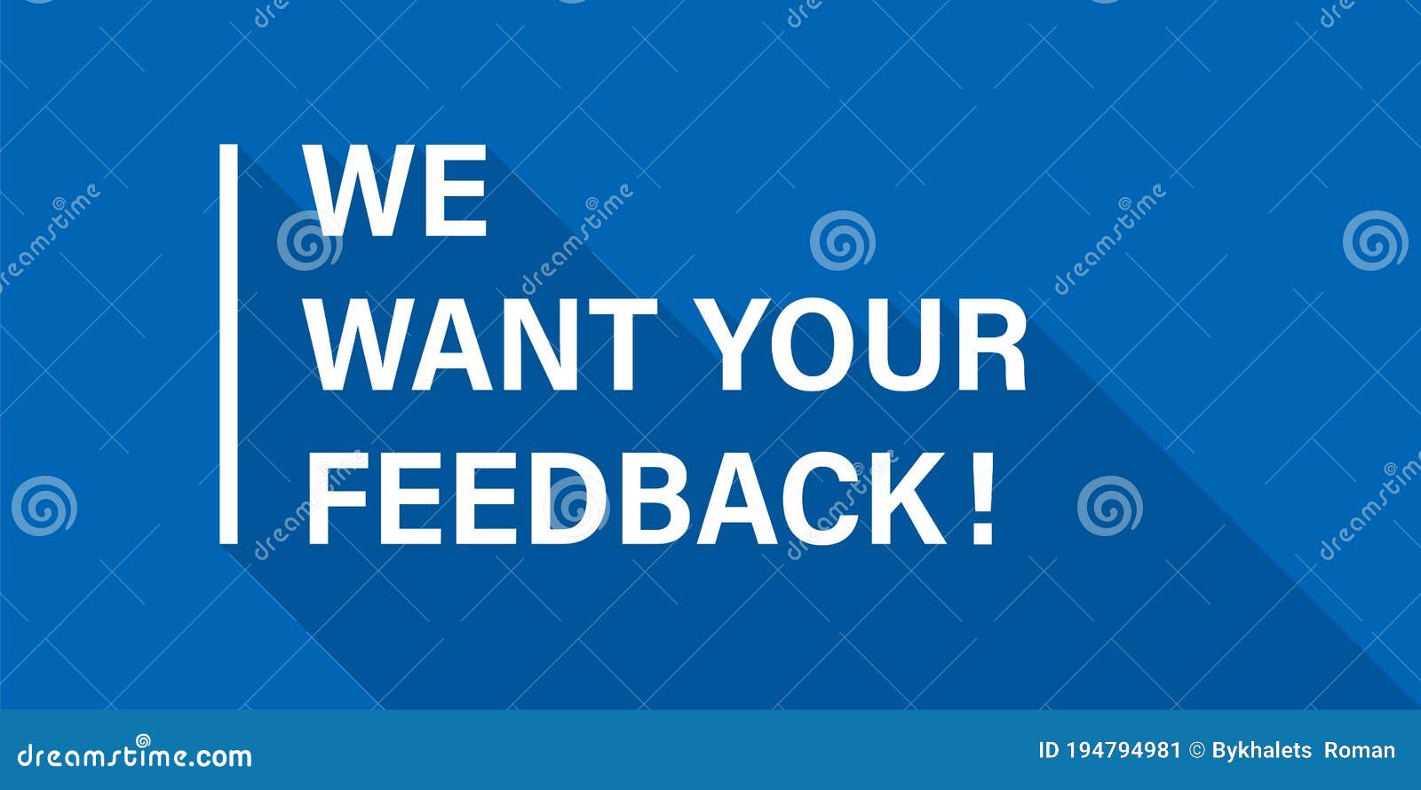 Feedback Banner. Vector Isolated Banner Background. Feedback Blue ...