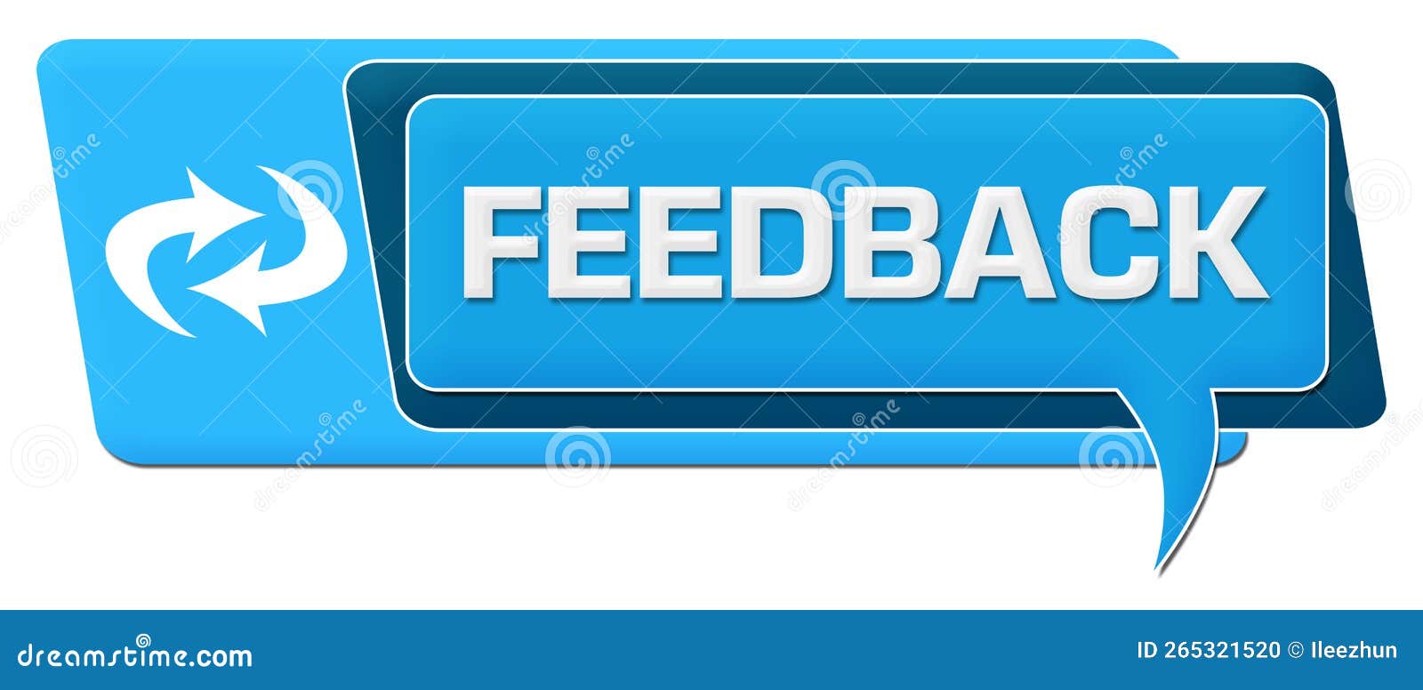 Feedback Blue Comment Symbol Horizontal Stock Illustration ...