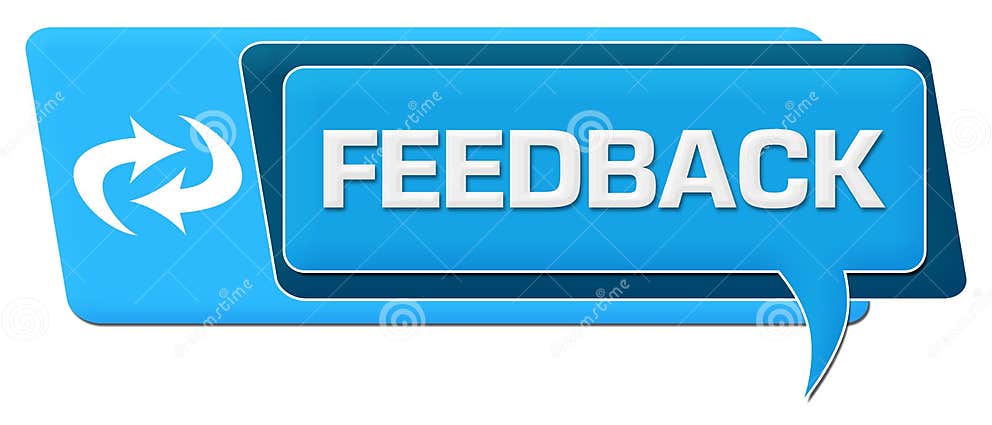 Feedback Blue Comment Symbol Horizontal Stock Illustration ...