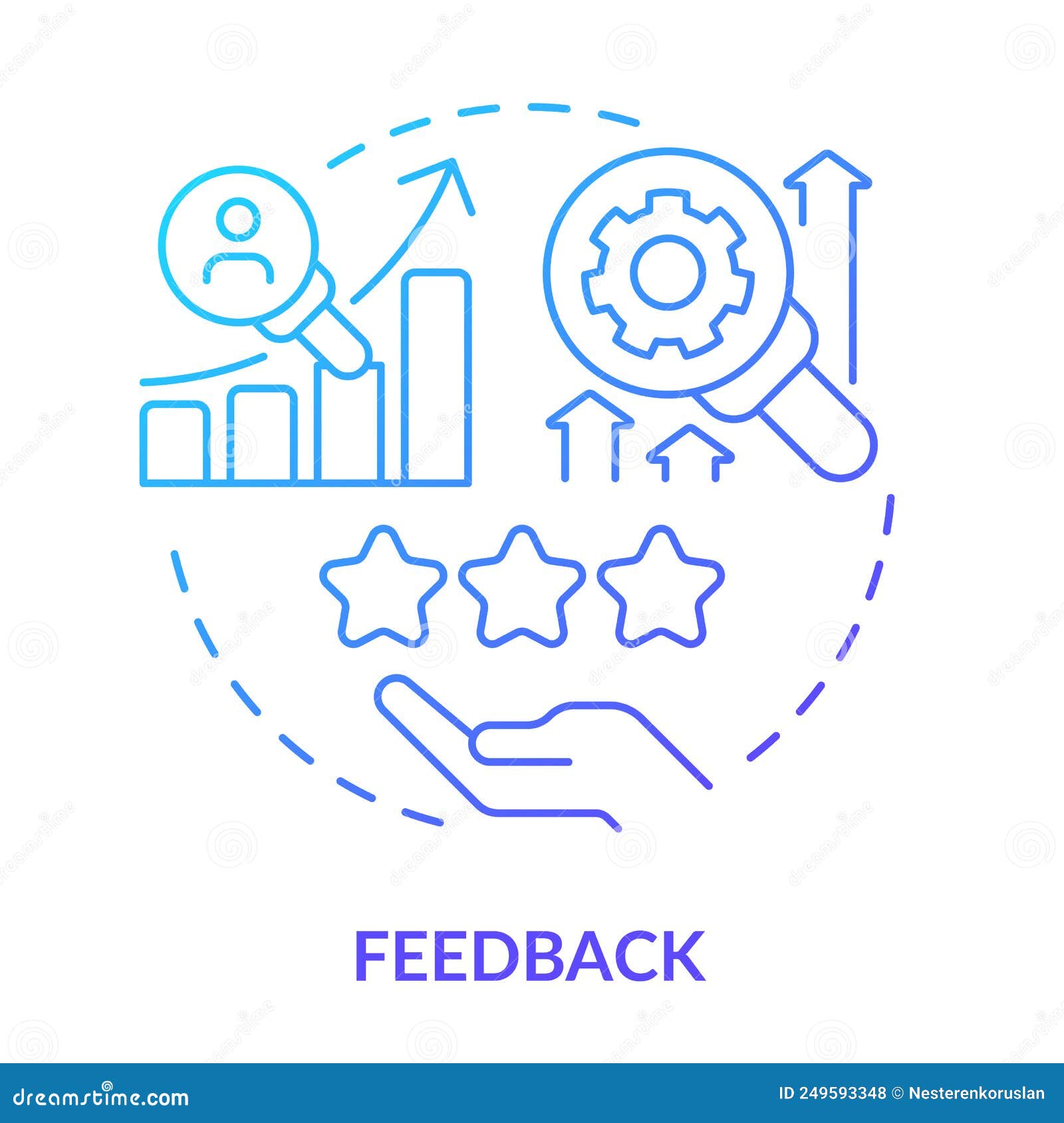 Feedback Blue Gradient Concept Icon Stock Vector - Illustration of ...