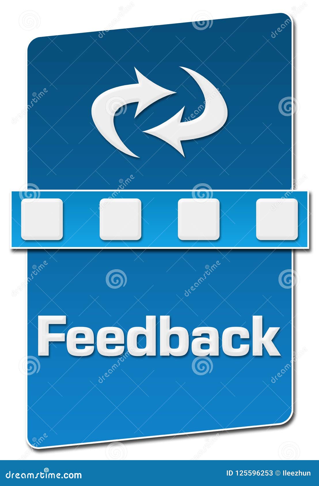 Feedback Blue Separator Vertical Stock Illustration - Illustration of ...