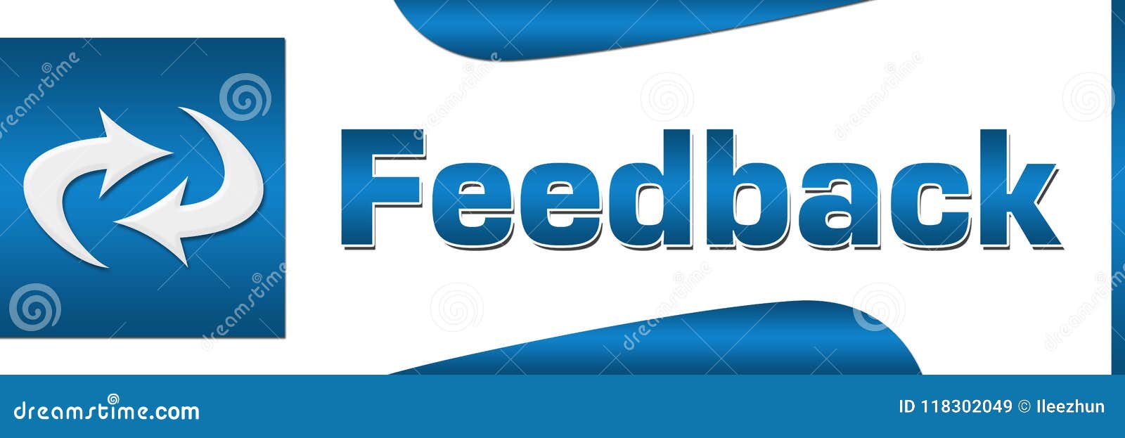 Feedback Blue Square Horizontal Stock Illustration - Illustration of ...