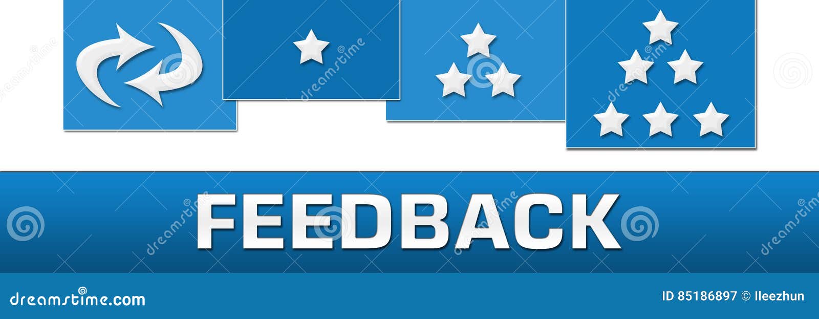 Feedback Blue Stripes on Top Stock Illustration - Illustration of score ...