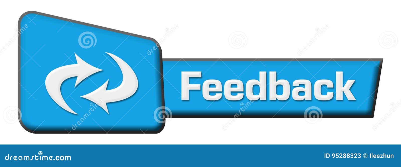 Feedback Blue Triangle Horizontal Stock Illustration - Illustration of ...