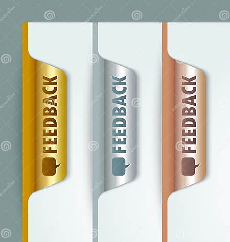 Feedback bookmarks stock vector. Illustration of gold - 26510626