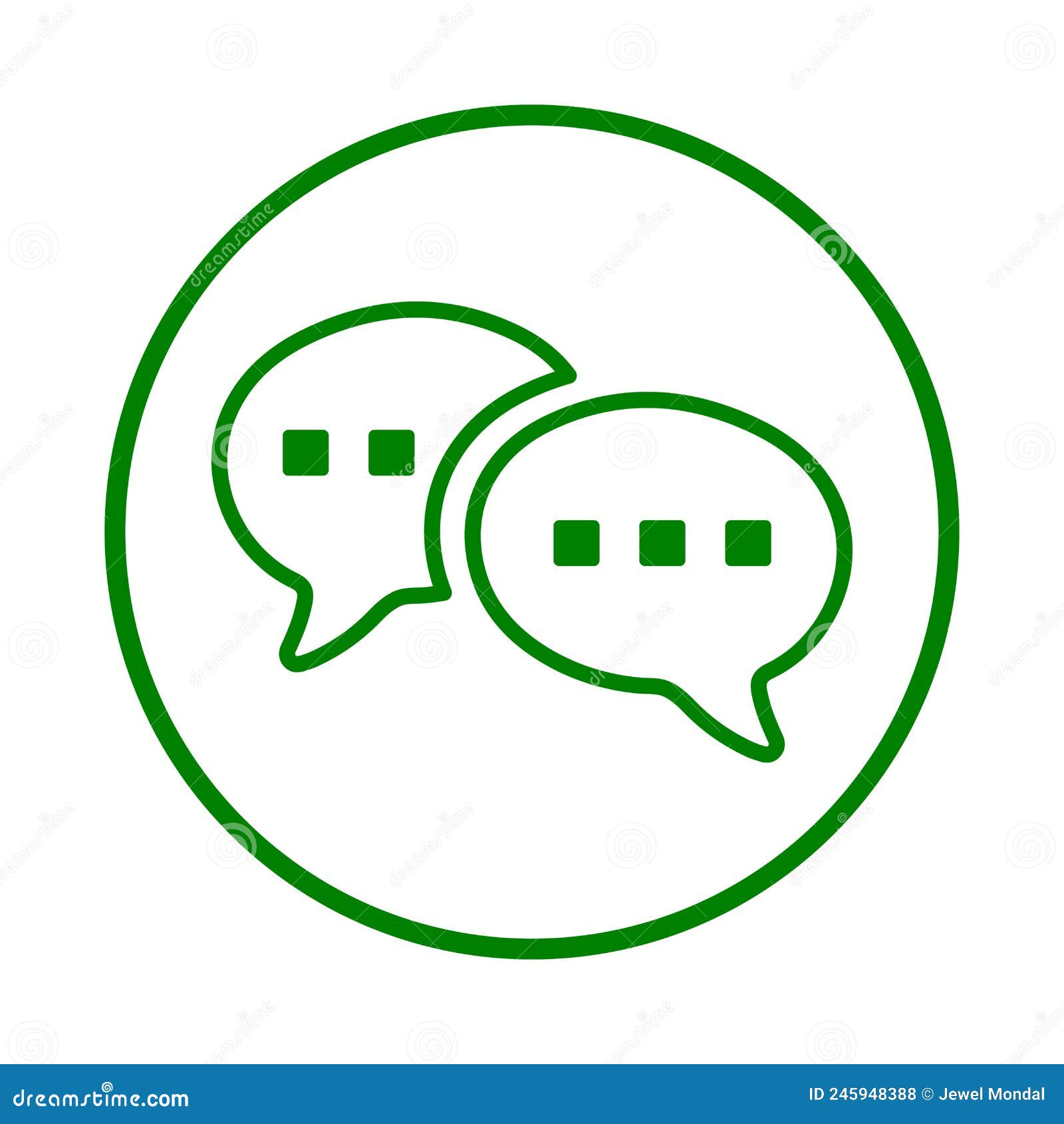 Feedback, Bubble, Conversation Icon. Green Vector Sketch Stock Vector ...