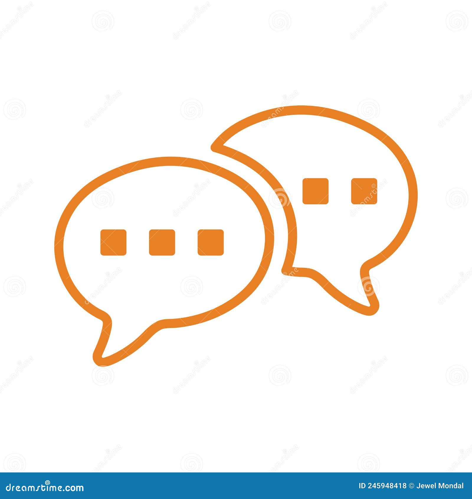 Feedback, Bubble, Conversation Icon. Orange Vector Sketch Stock Vector ...