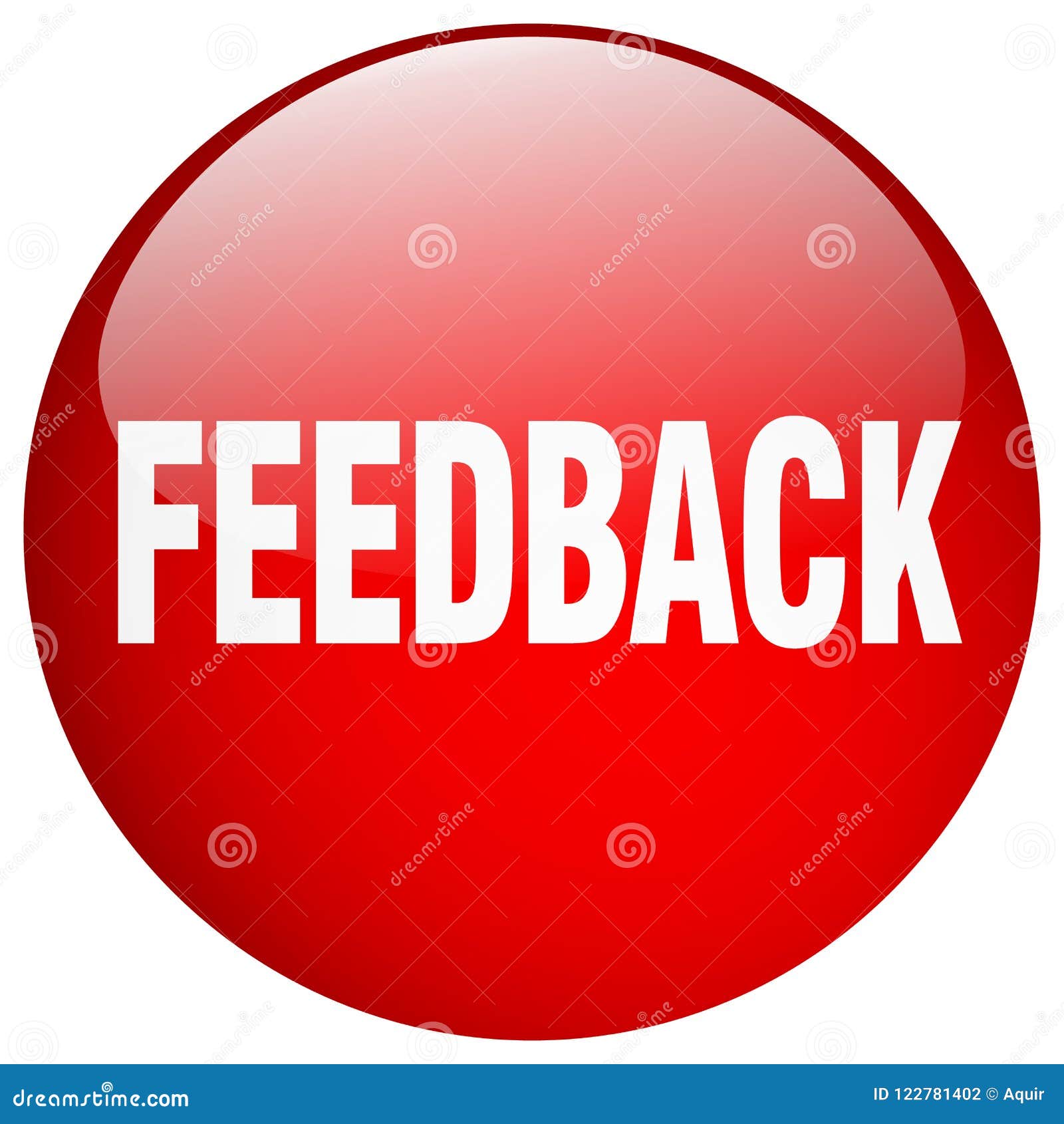 Feedback button stock vector. Illustration of template - 122781402