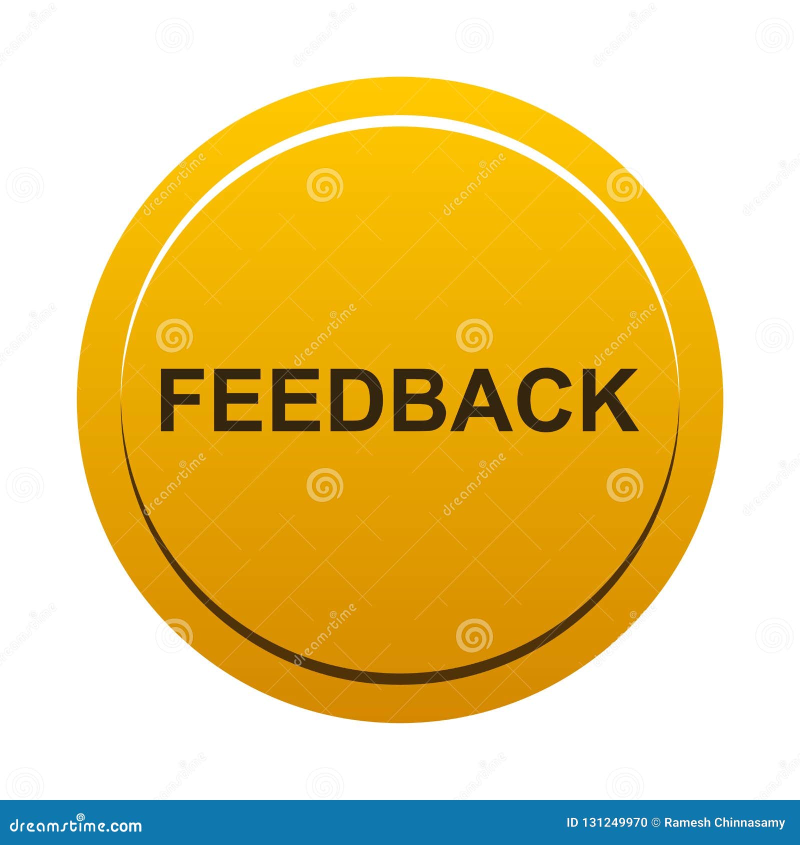 Feedback button stock vector. Illustration of customers - 131249970