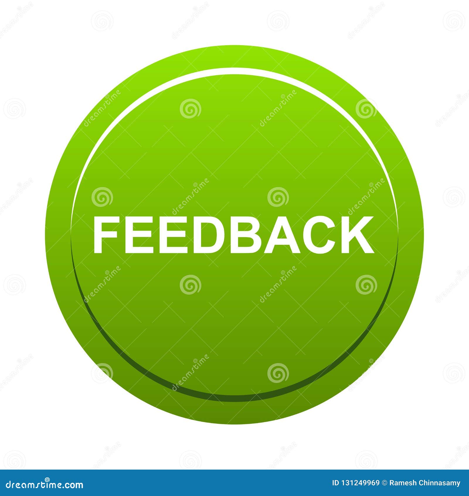 Feedback button stock vector. Illustration of electronic - 131249969