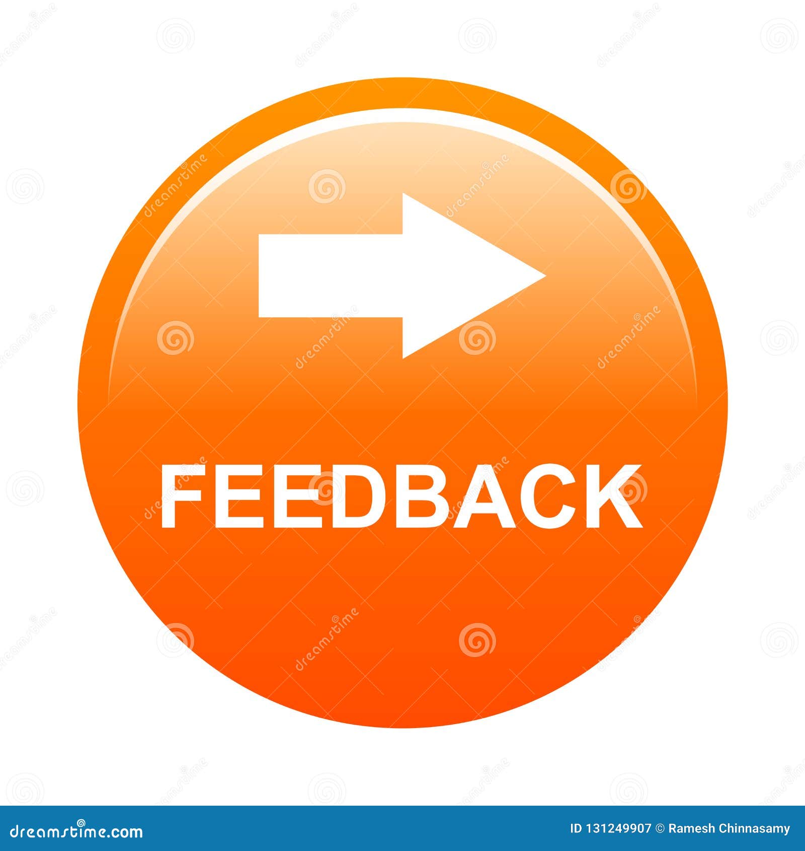 Feedback button stock vector. Illustration of consumer - 131249907