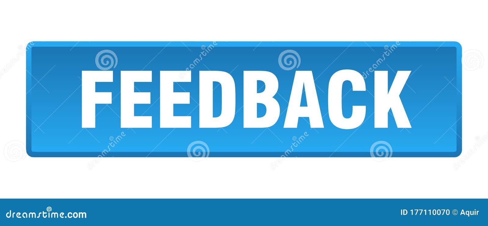 Feedback Button. Feedback Square Isolated Push Button Stock Vector ...