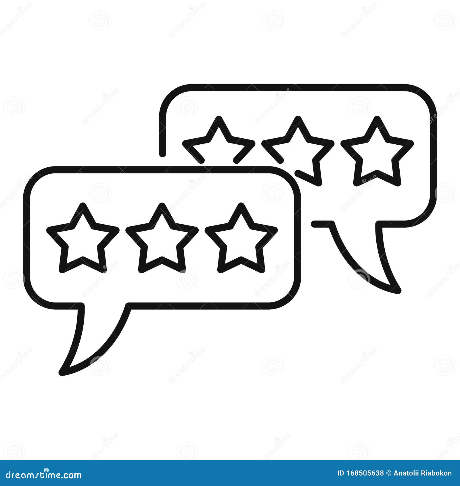 Feedback Chat Icon, Outline Style Stock Vector - Illustration of online ...
