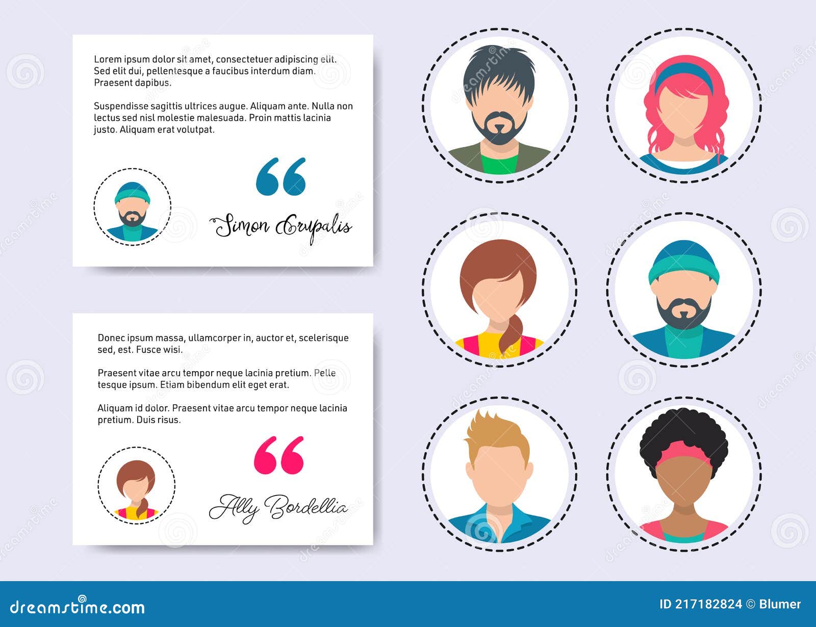 Feedback Chat with Male and Female Avatars Stock Vector - Illustration ...