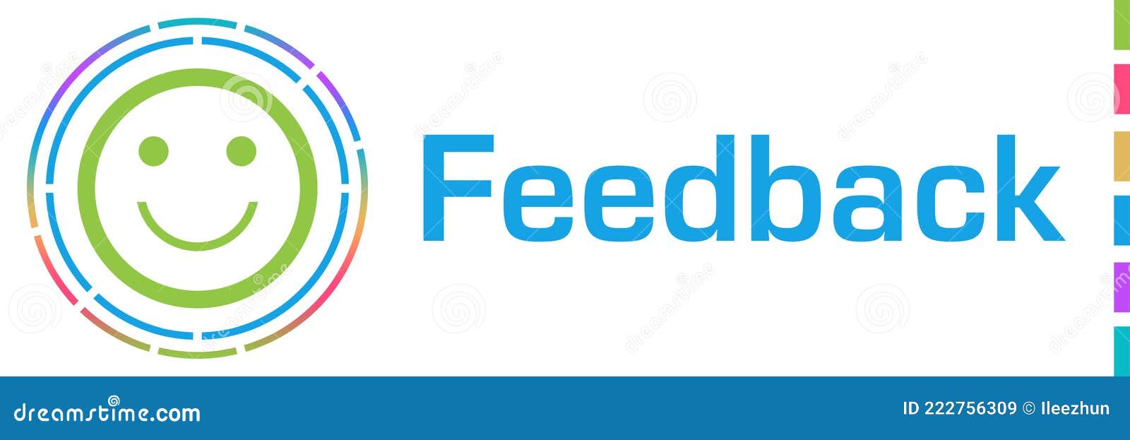 Feedback Colorful Blue Circles Horizontal Stock Illustration ...