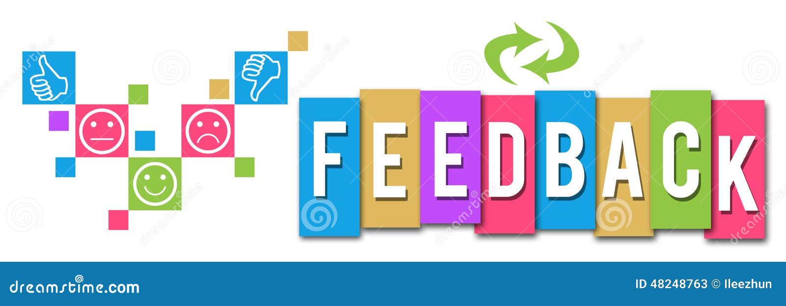 Feedback Colorful Elements Banner Stock Illustration - Illustration of ...