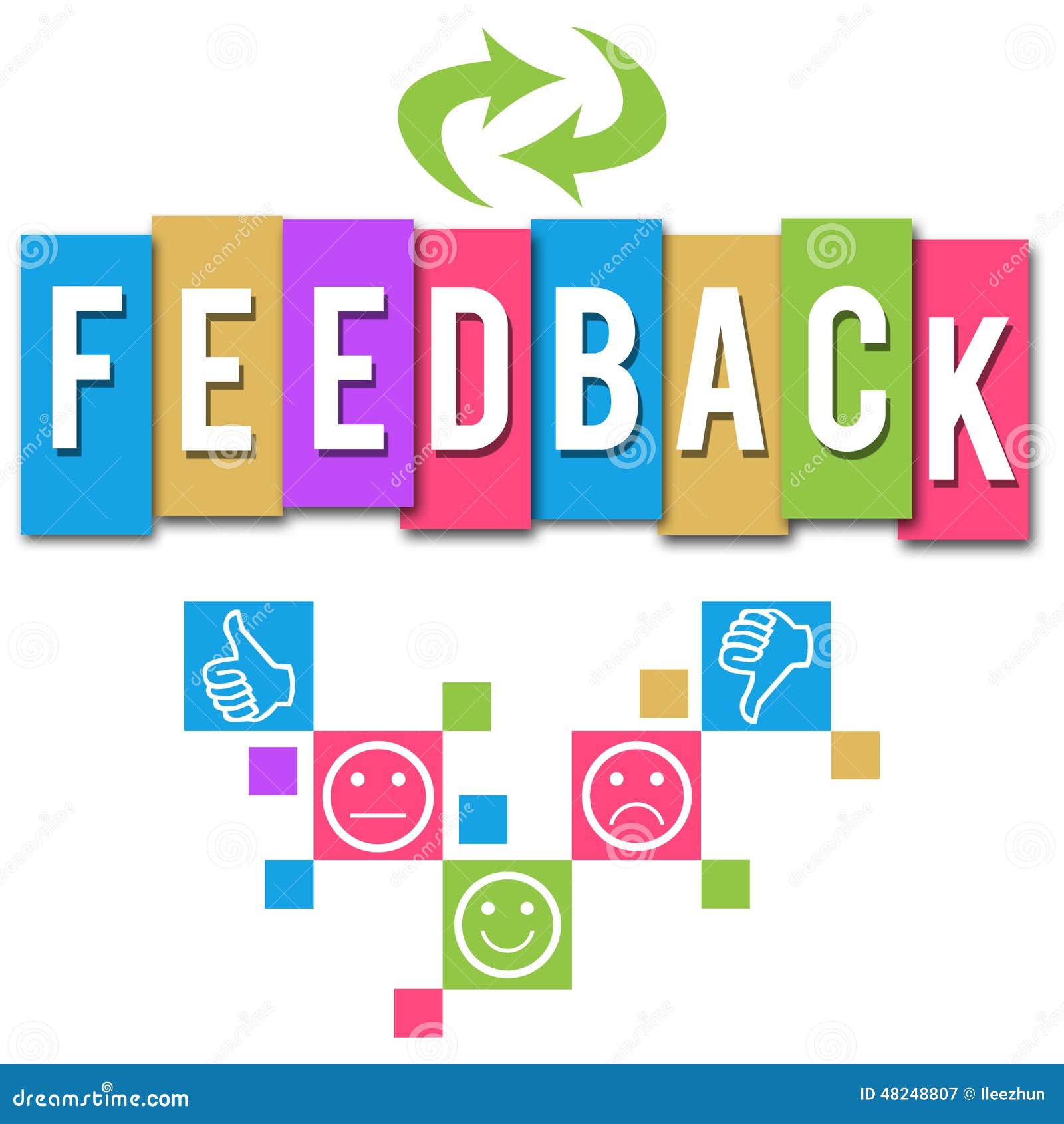 Feedback Colorful Elements Square Stock Illustration - Illustration of ...