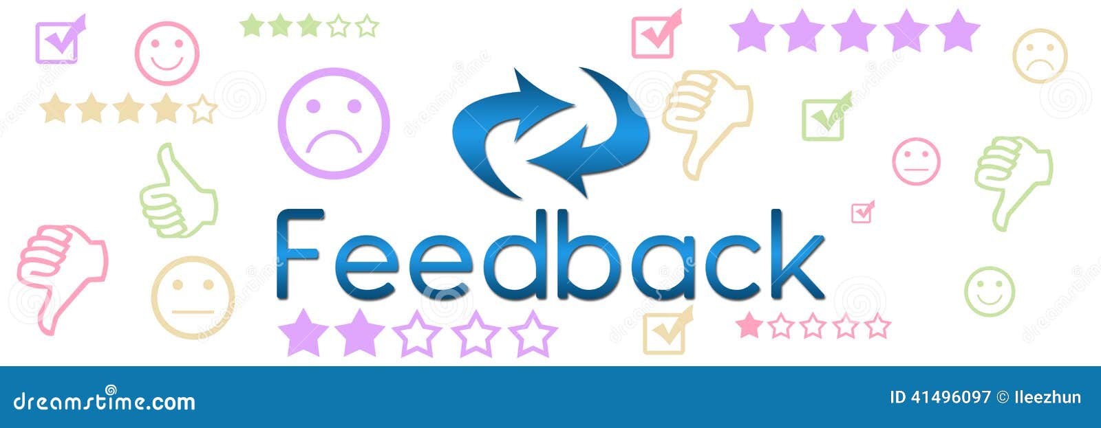 Feedback Colorful Symbols Banner Stock Illustration - Illustration of ...