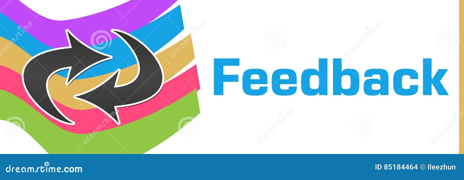 Feedback Colorful Waves Horizontal Stock Illustration - Illustration of ...
