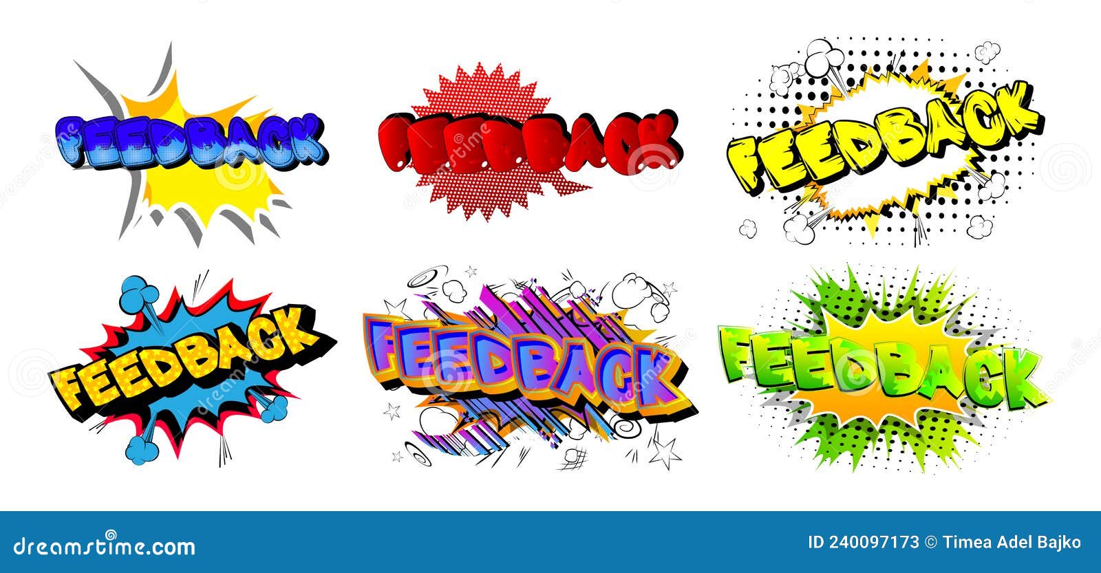 Feedback. Comic Book Word Text. Stock Vector - Illustration of ...