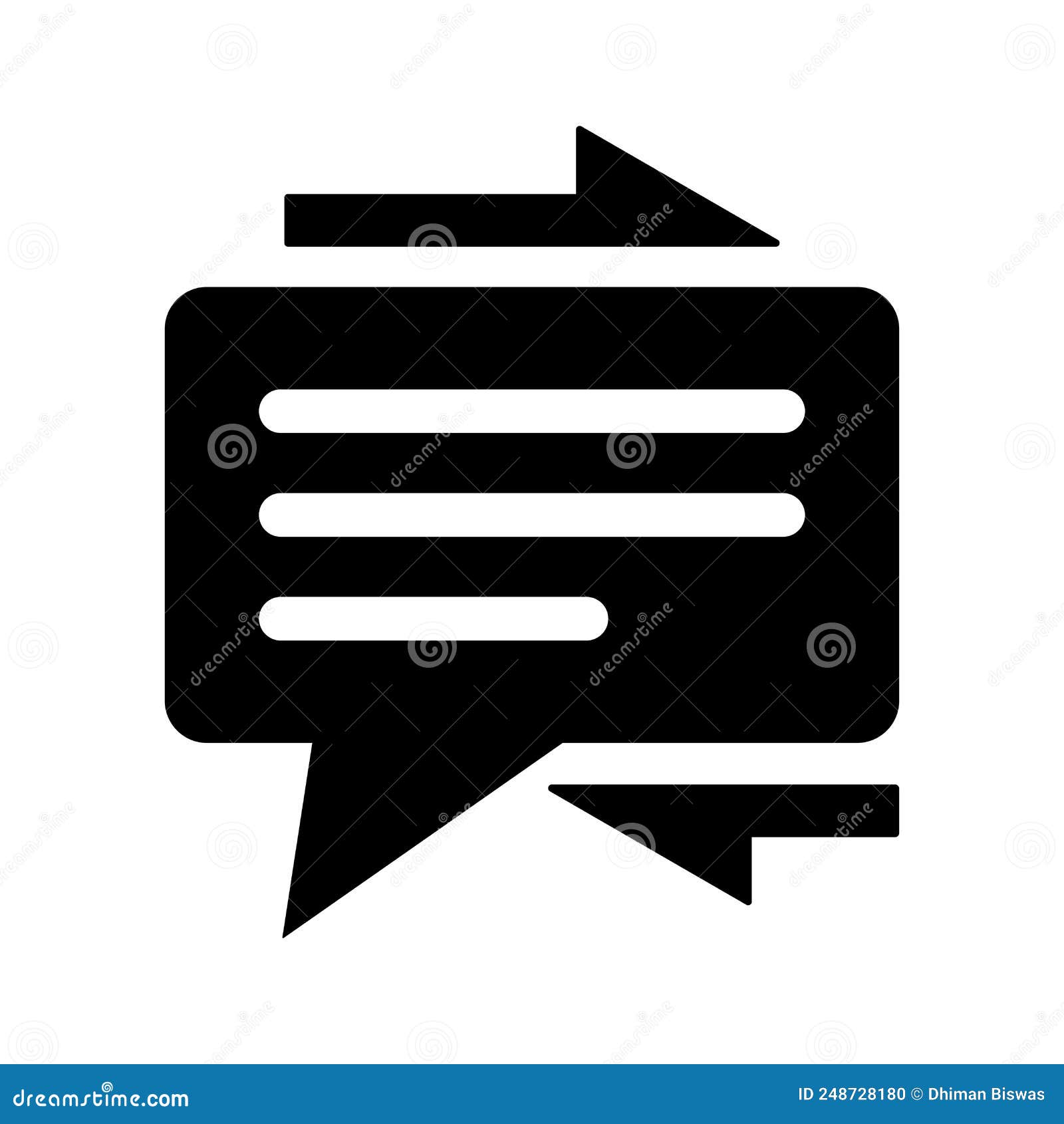 Feedback, Comment Icon. Black Vector Graphics Stock Illustration ...