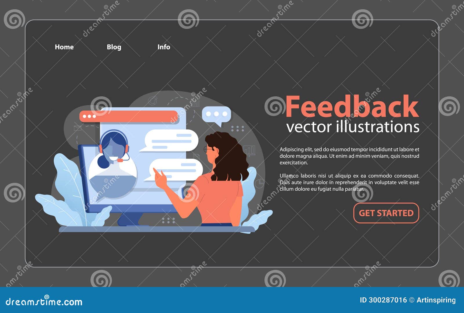Feedback Concept. Flat Vector Illustration Stock Illustration ...