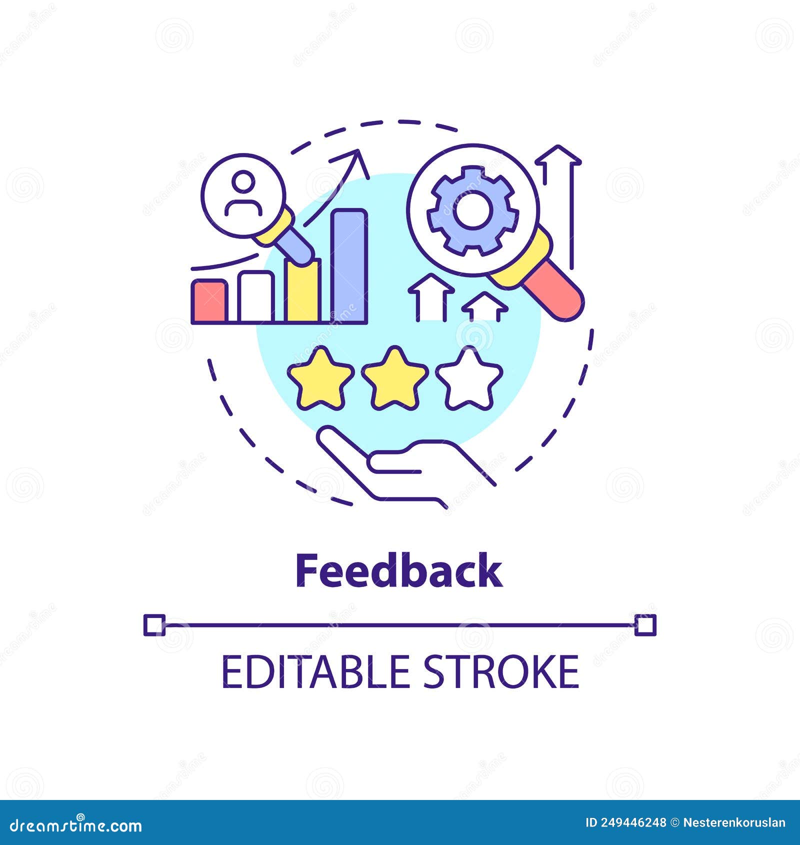Feedback concept icon stock vector. Illustration of technique - 249446248