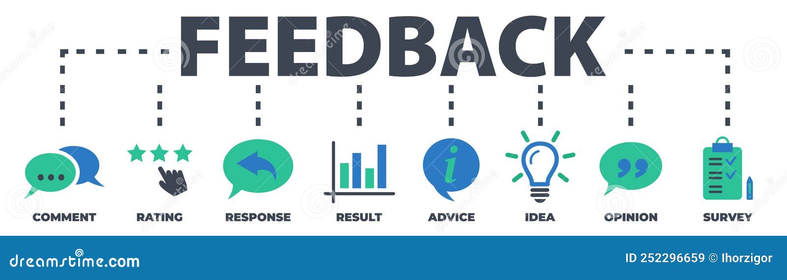 FEEDBACK Concept with Icons Stock Vector - Illustration of symbol ...