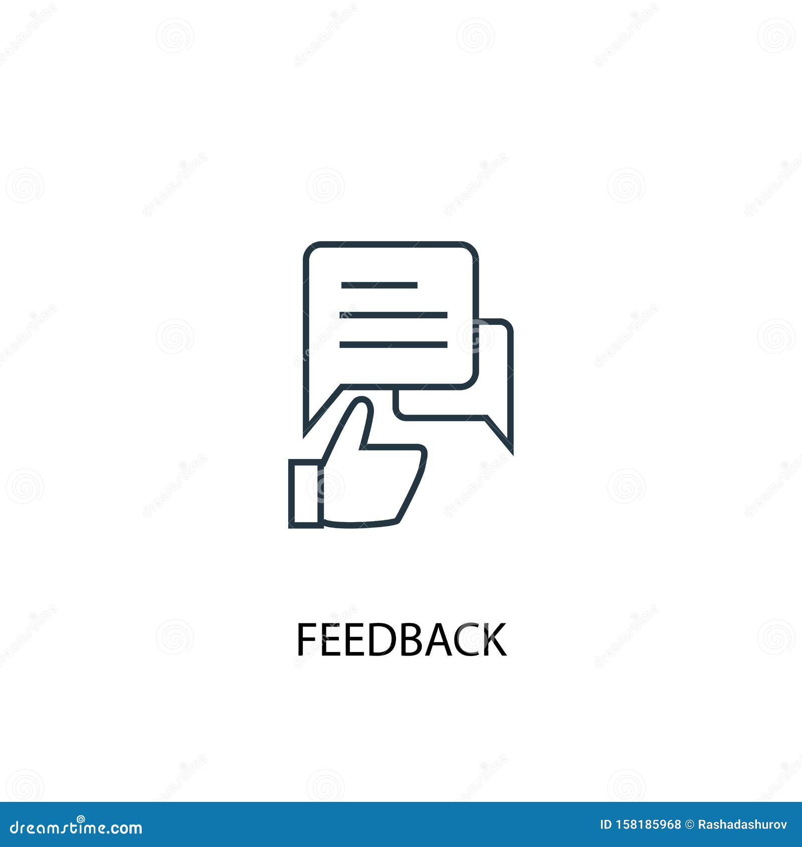 Feedback Concept Line Icon. Simple Stock Vector - Illustration of logo ... Feedback Concept Line Icon. Simple Stock Vector - Illustration of logo ...