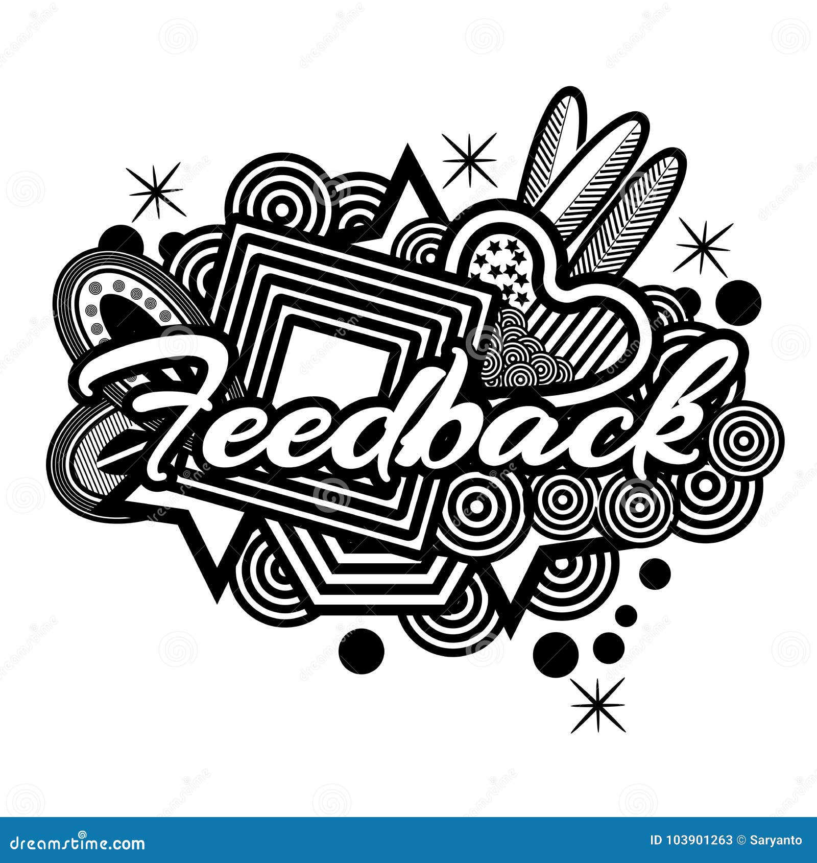 Feedback Doodles. Vector Illustration on White Background Stock Vector ...