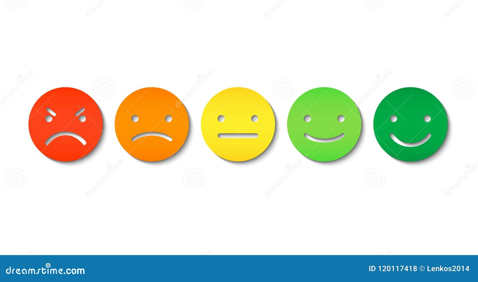 Feedback Emoticon. Rank Or Level Of Satisfaction Rating. Review In Form ...