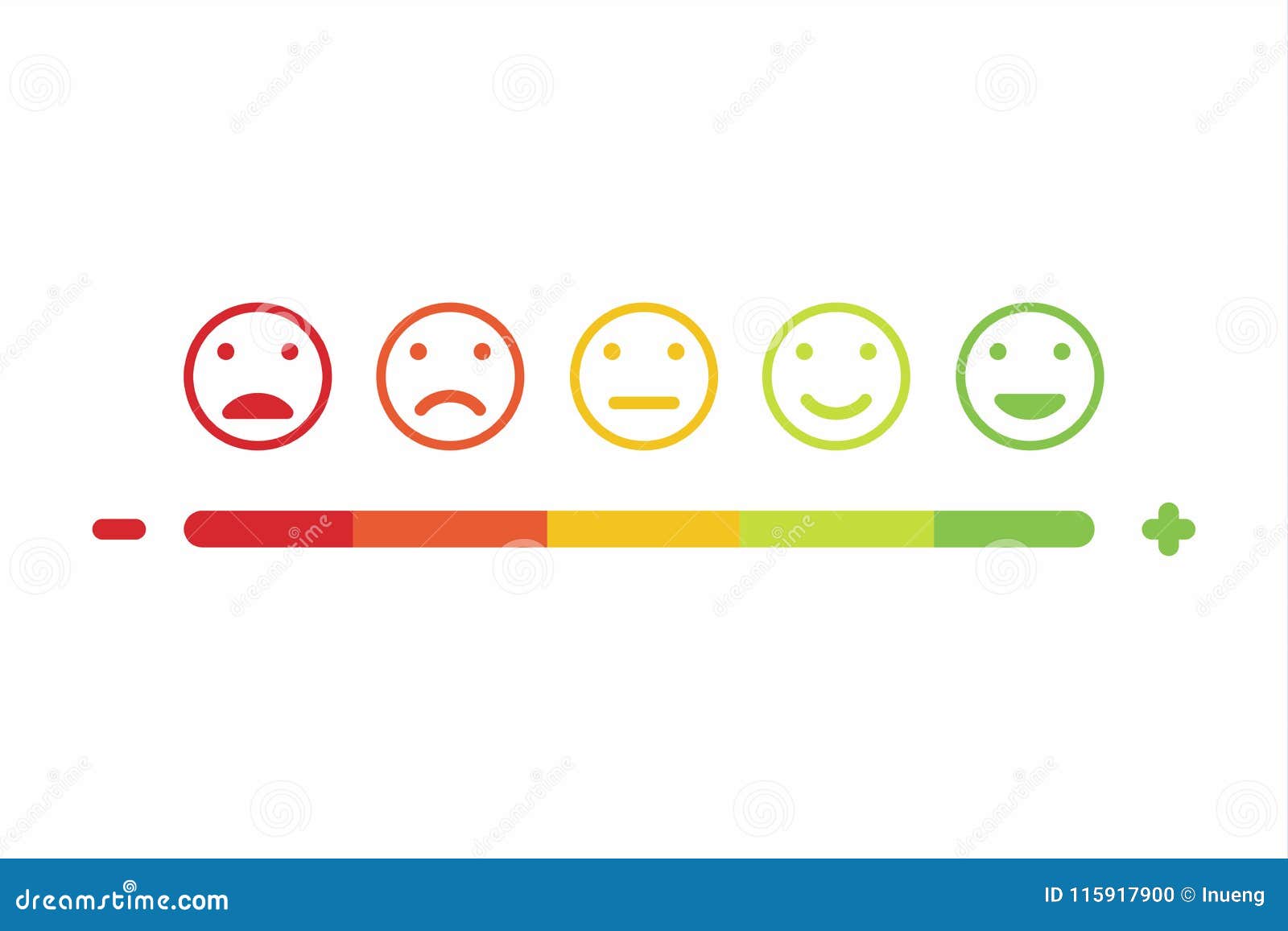 Feedback Emoticon Smile Flat Design Icon Set. Stock Vector ...