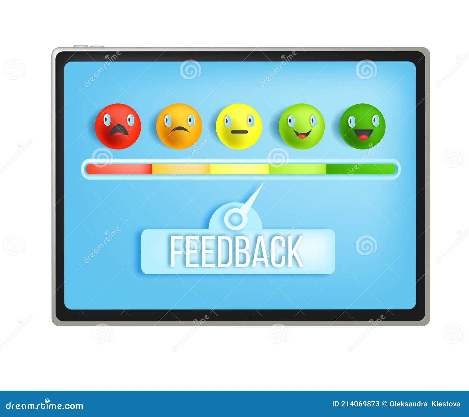 Feedback Emotion Bar, Customer Satisfaction Level Dial, Vector ...