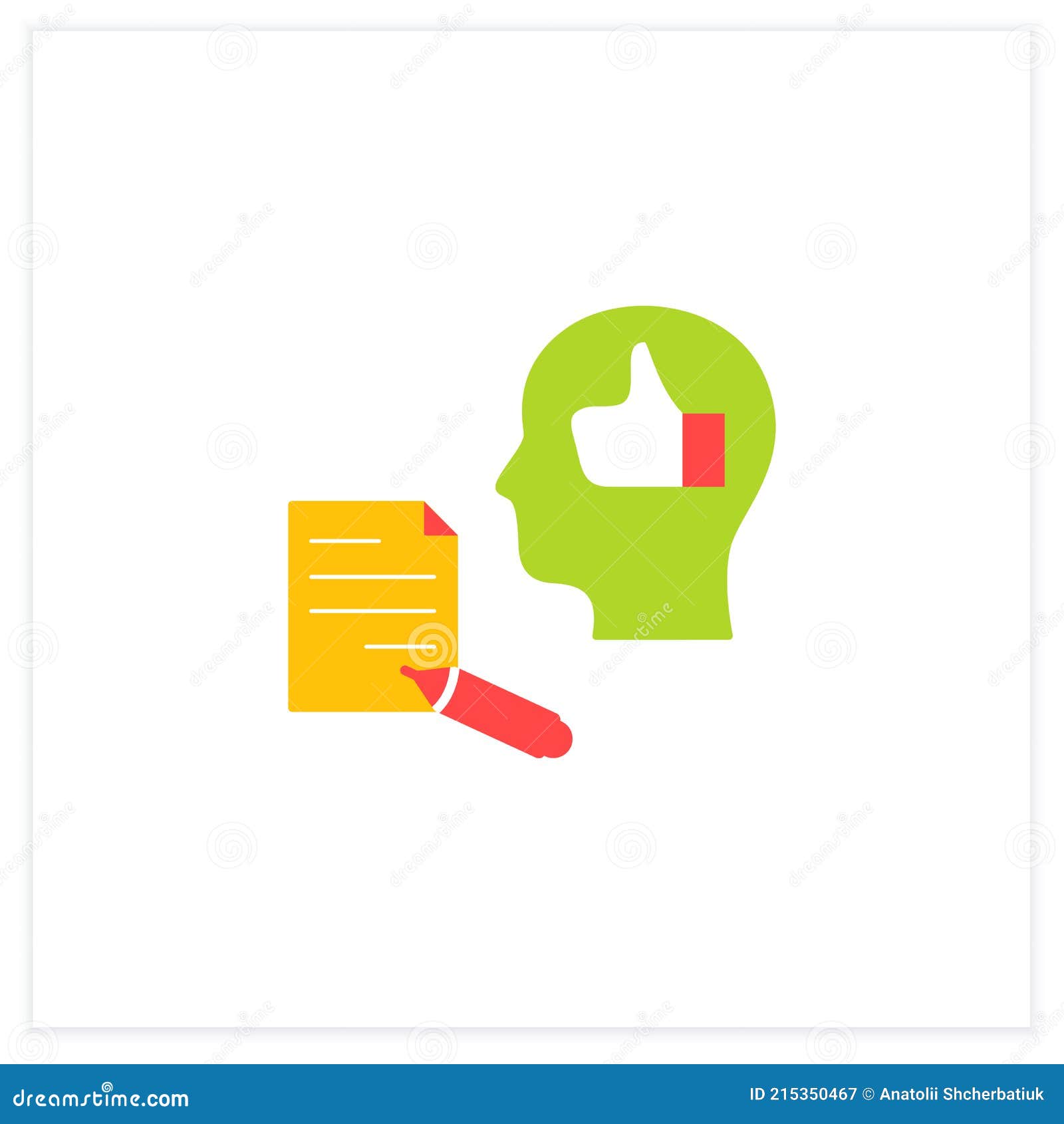 Feedback flat icon stock vector. Illustration of leader - 215350467