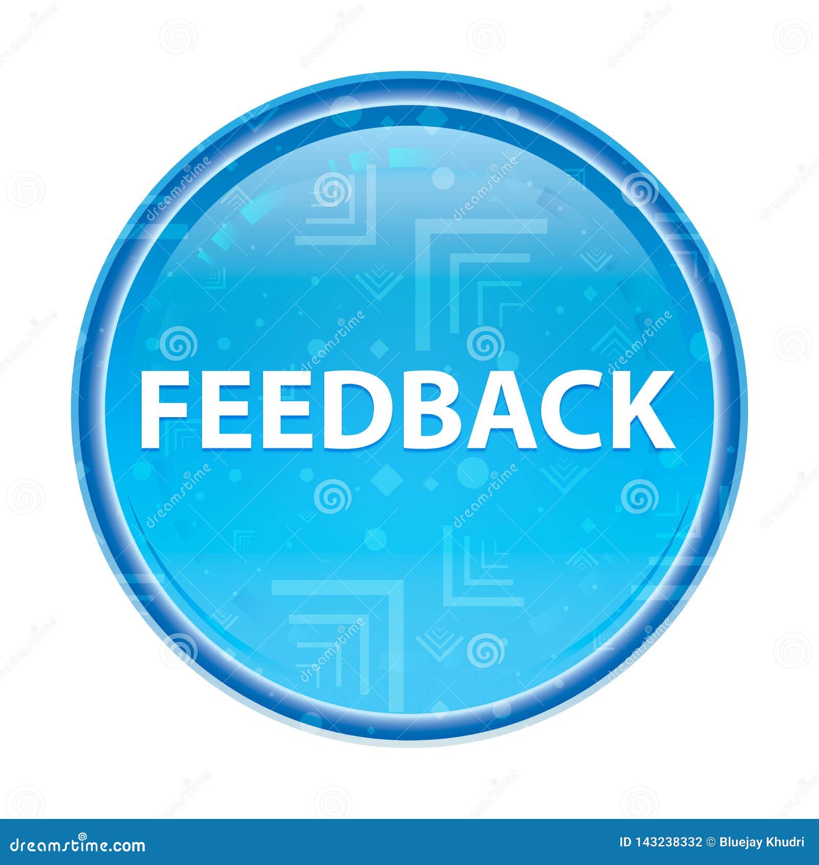 Feedback Floral Blue Round Button Stock Illustration - Illustration of ...