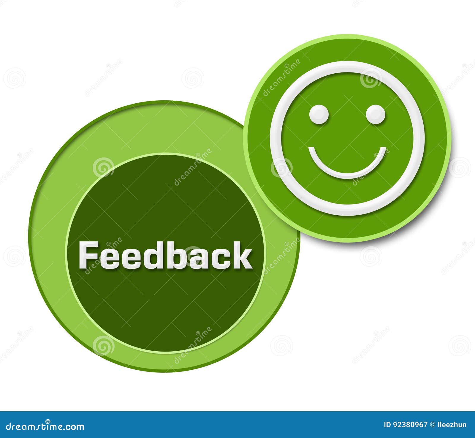 Feedback Green Circles stock illustration. Illustration of score - 92380967
